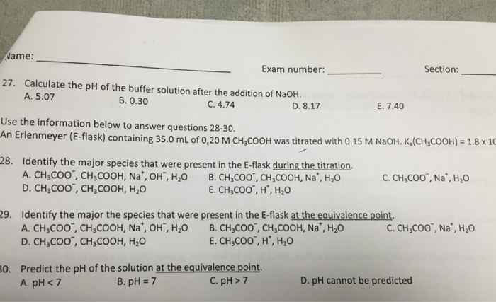 Solved Calculate the pH of the buffer solution after the | Chegg.com