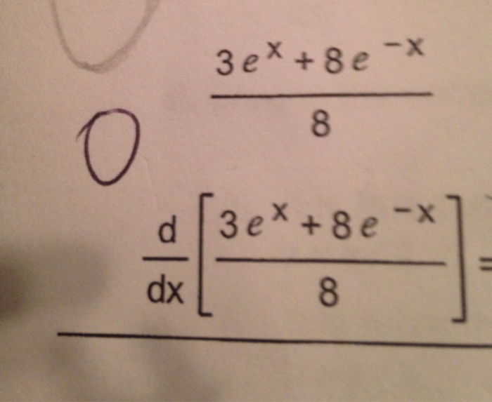 Solved Using LN 3e x 8e x 8 D dx 3e x 8e x 8 Chegg