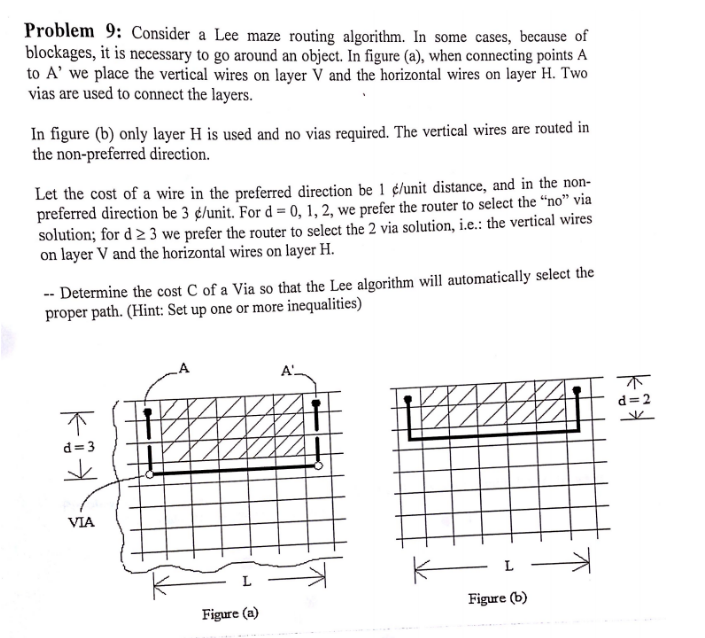 Solved Consider a Lee maze routing algorithm. In some cases, | Chegg.com
