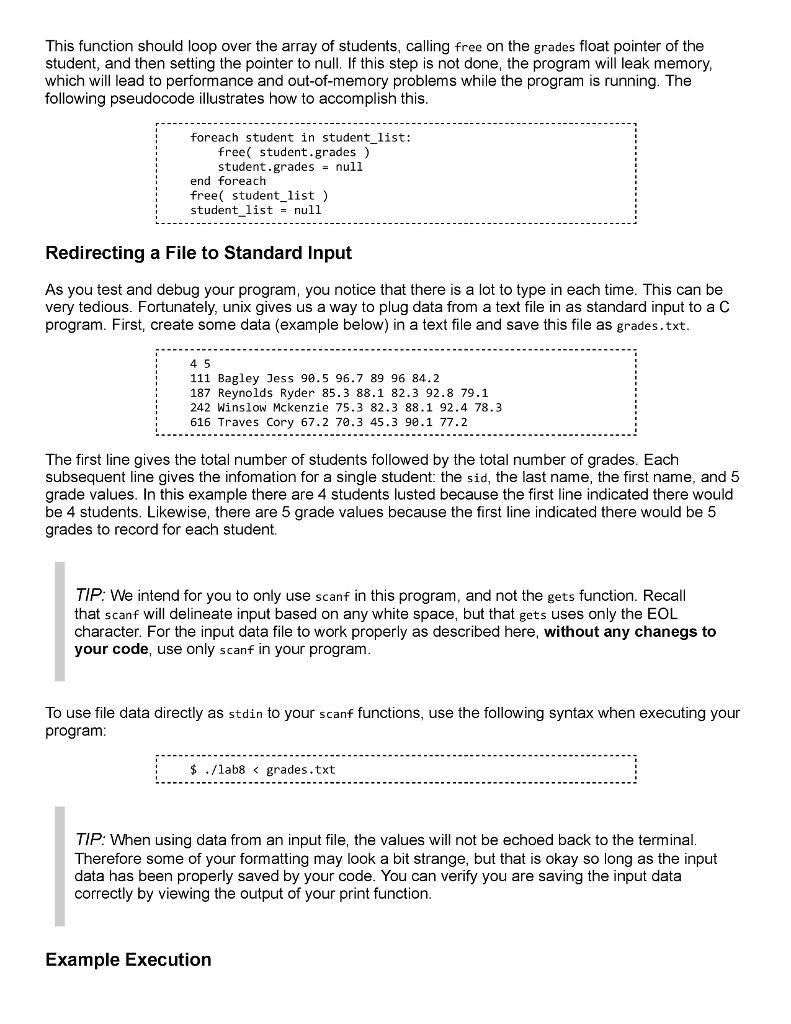 Solved Lab 10 Student Records Due Tuesday, April 25th at | Chegg.com