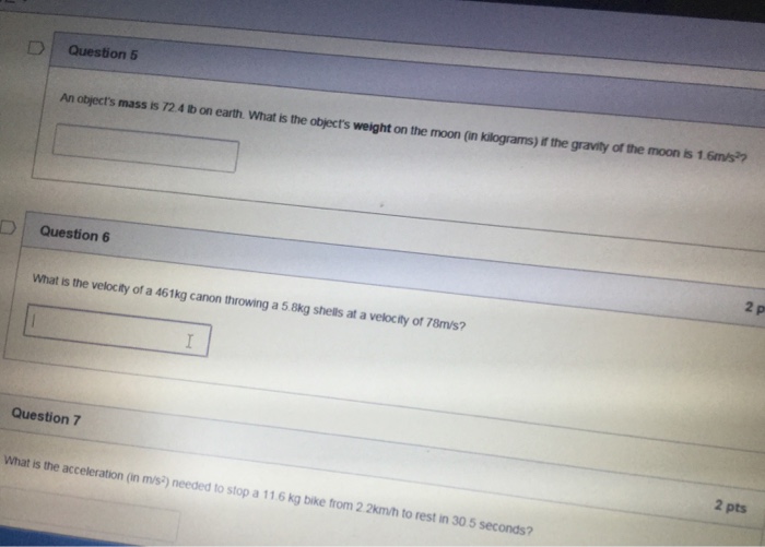 Solved An object's mass is 72.4 lb on earth. What is the | Chegg.com