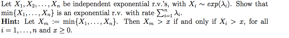 Solved Let X1, X2, ... , Xn be independent exponential | Chegg.com