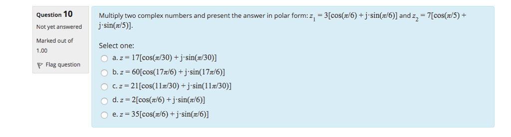Solved Multiply two complex numbers and present the answer | Chegg.com