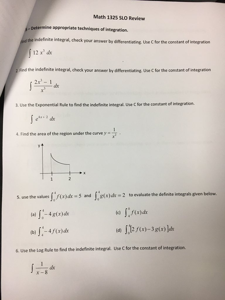 Solved Math 1325 SLO Review a-Determine appropriate | Chegg.com