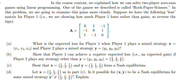 Solved In the course content, we explained how we can solve | Chegg.com
