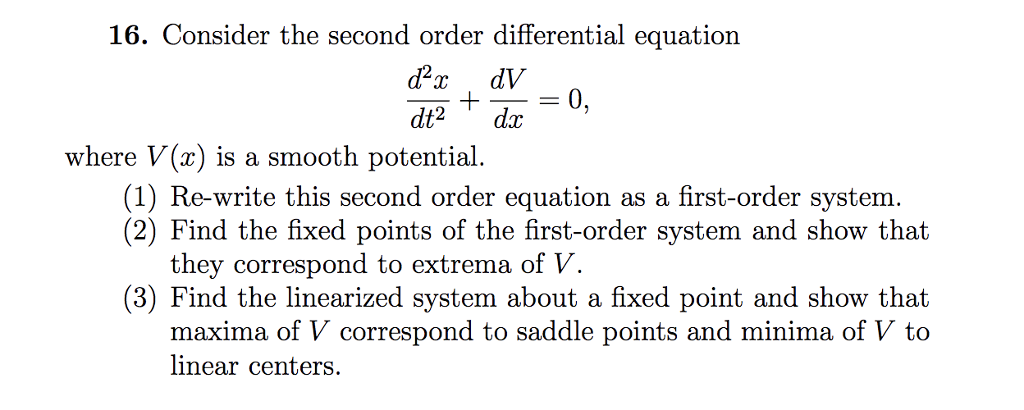 Solved 16. Consider the second order differential equation d | Chegg.com