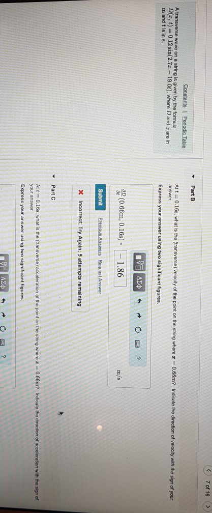 Solved Part A Constants I Periodic Table Att 0.16s, what is | Chegg.com