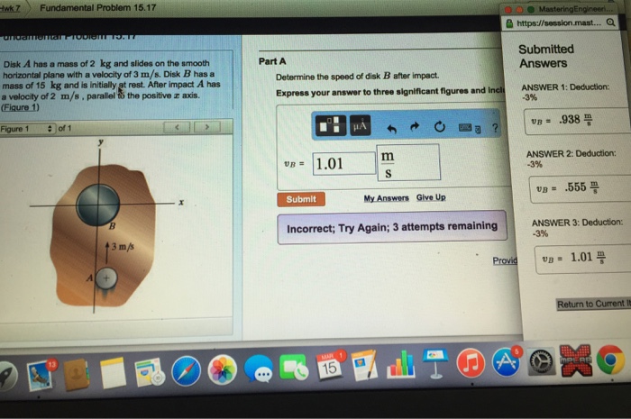 Solved Disk A has a mass of 2 kg and slides on the smooth | Chegg.com