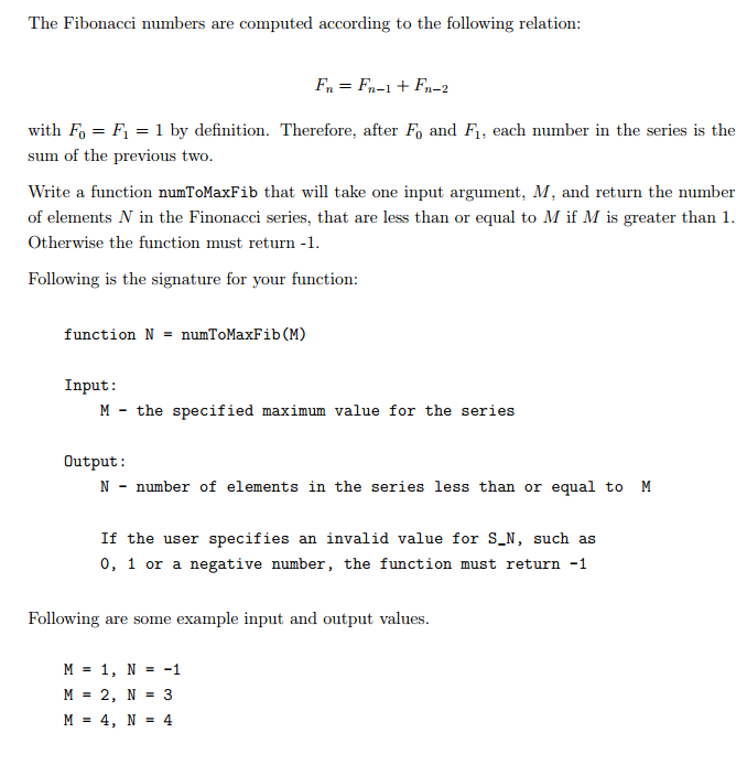 Solved The Fibonacci numbers are computed according to the | Chegg.com