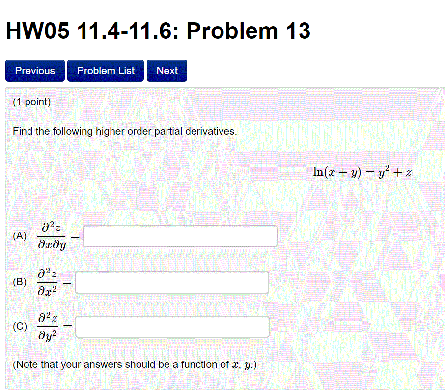 Solved HWO5 11.4-11.6: Problem 13 Previous Problem List Next | Chegg.com
