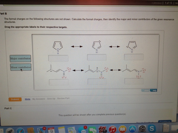 Solved Part B The formal changes on the following structures | Chegg.com