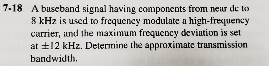 Solved 7-18 A baseband signal having components from near de | Chegg.com