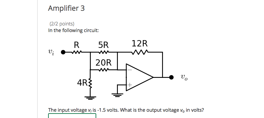 Solved In the following circuit: The input voltage v_i is | Chegg.com