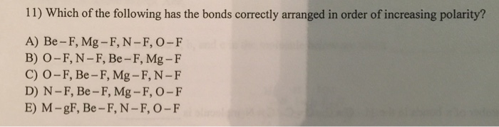 Solved Which of the following has the bonds correctly | Chegg.com