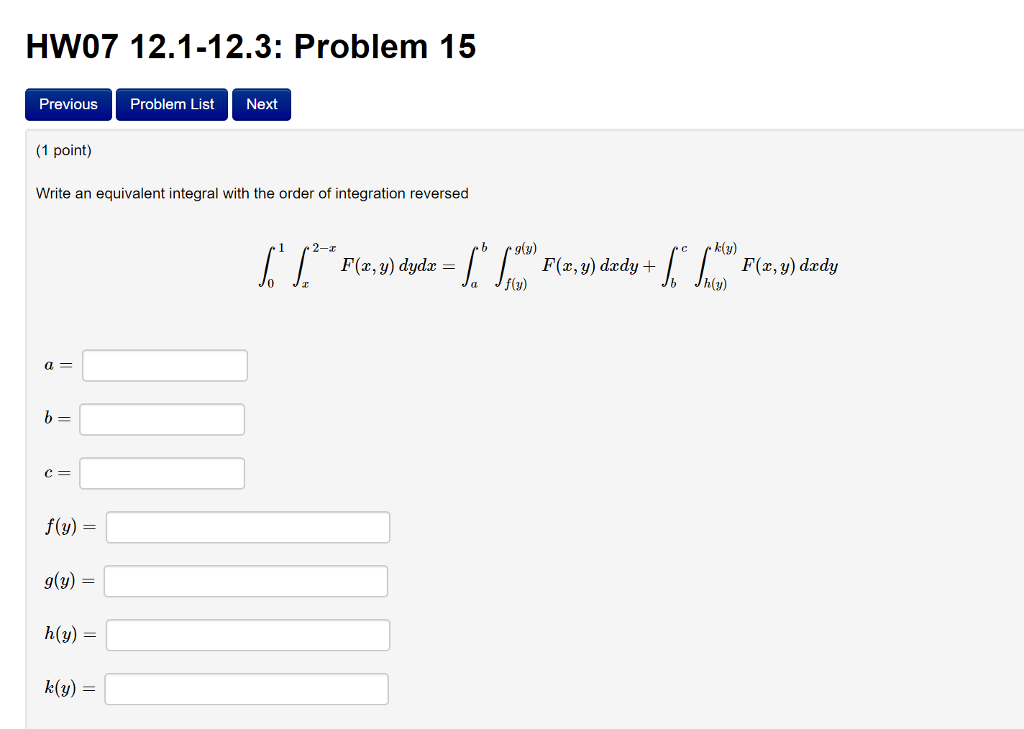 Solved HW07 12.1-12.3: Problem 15 Previous Problem List Next | Chegg.com