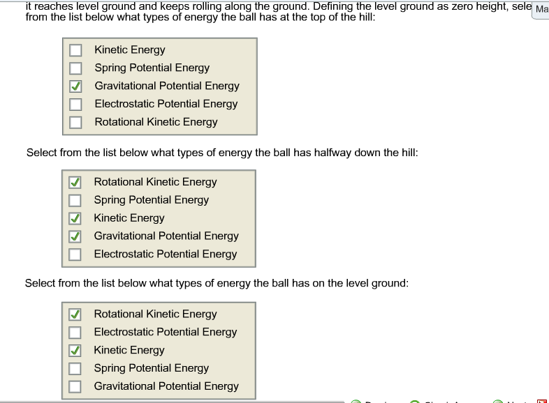 Solved A ball is held at rest at the top of a hill. The ball | Chegg.com
