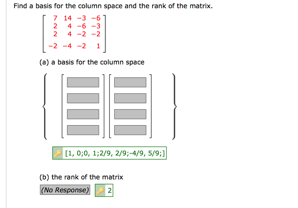 Solved Find a basis for the column space and the rank of the | Chegg.com