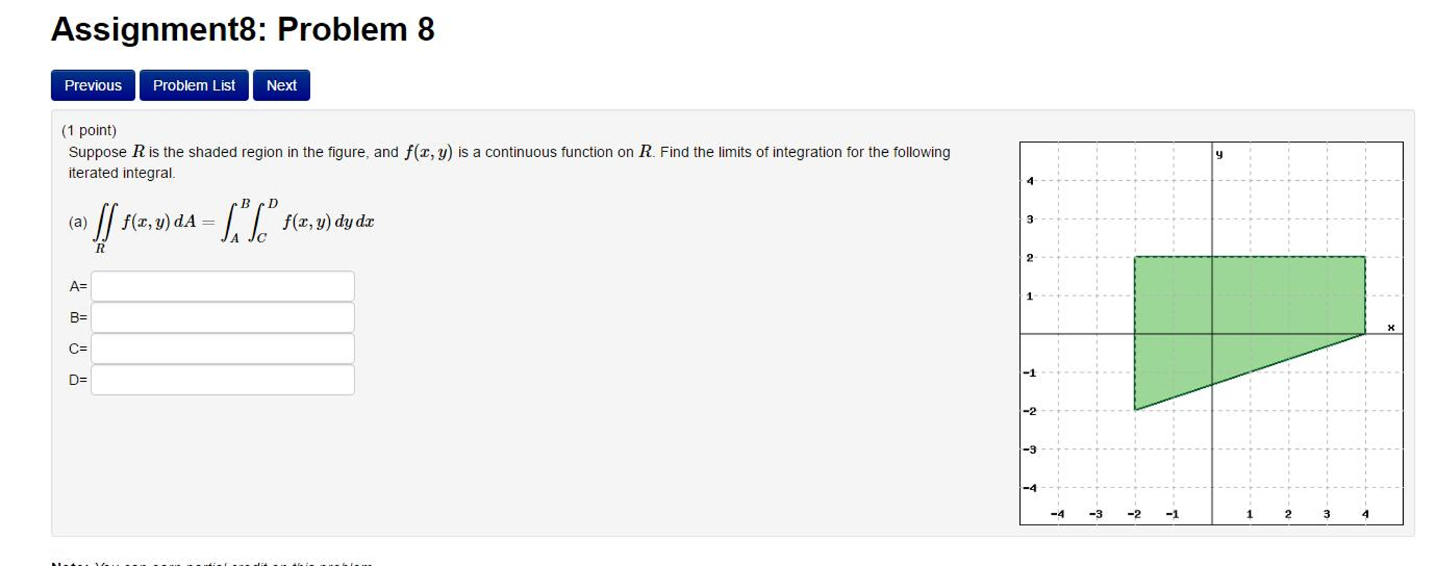 Solved Suppose R is the shaded region in the figure, and | Chegg.com