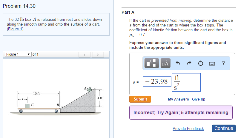 Solved The 32 Ib box S is released form rest and slides down | Chegg.com