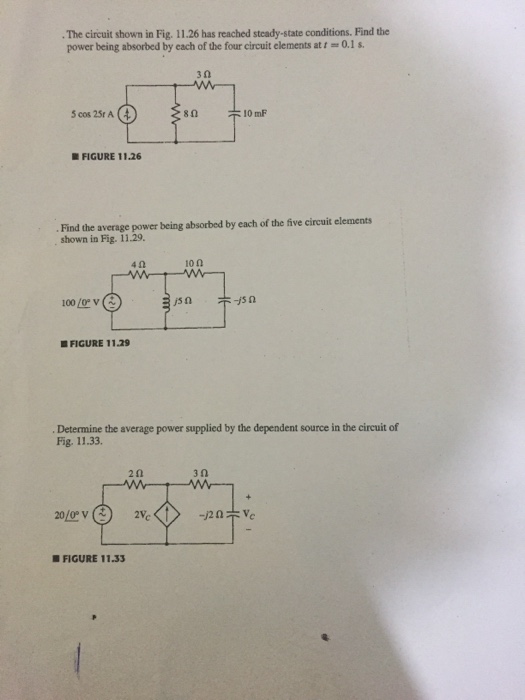 Solved The circuit shown in Fig. 11.26 has reached steady | Chegg.com