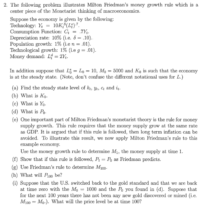 Solved 2. The following problem illustrates Milton | Chegg.com