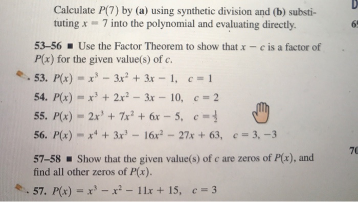 Solved Use the Factor Theorem to show that x - c is a factor | Chegg.com