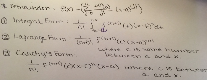 Solved 98. Find the Integral form, Lagrange form, and Cauchy | Chegg.com