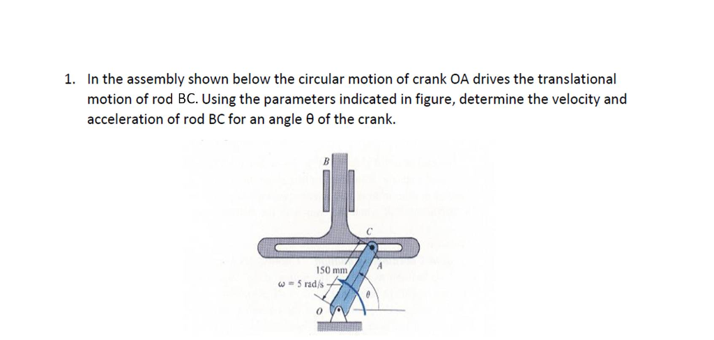 Solved In the assembly shown below the circular motion of | Chegg.com