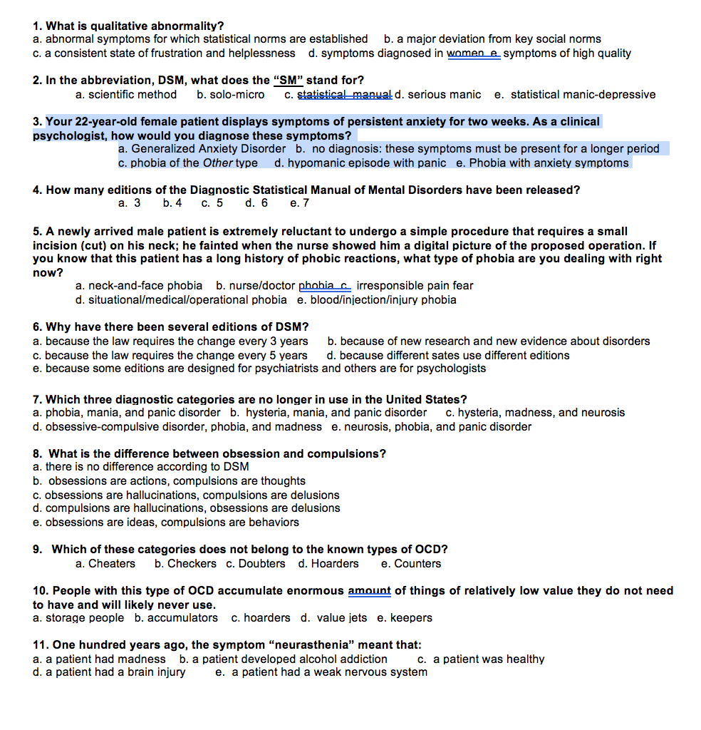 Solved 1. What is qualitative abnormality? a. abnormal | Chegg.com
