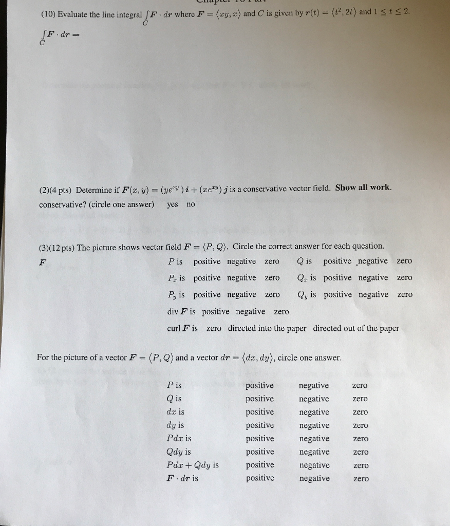 Solved Evaluate the line integral integral_C F middot dr | Chegg.com