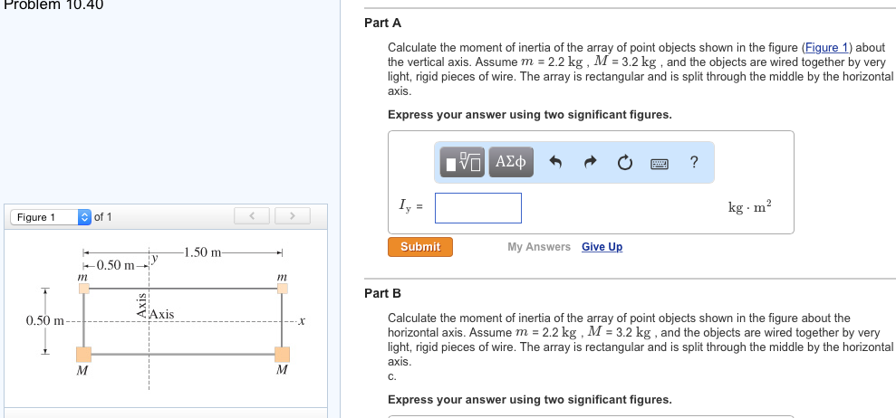 Solved Calculate the moment of inertia of the array of point | Chegg.com