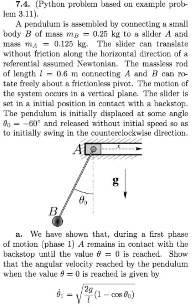 7.4. (Python problem based on example prob- lem | Chegg.com