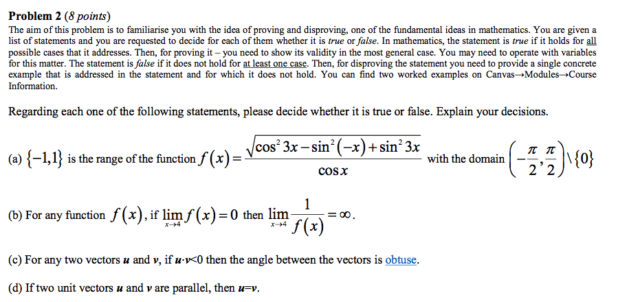 Solved The aim of this problem is to familiarise you with | Chegg.com