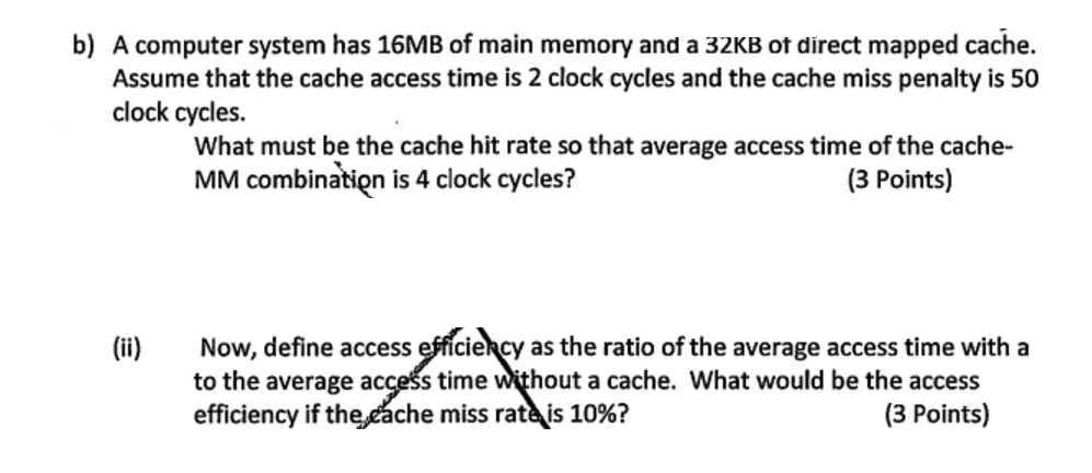 Solved A Computer System Has 16mb Of Main Memory And A 32kb 