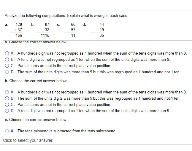 Solved Analyze the following computations. Explain what is | Chegg.com