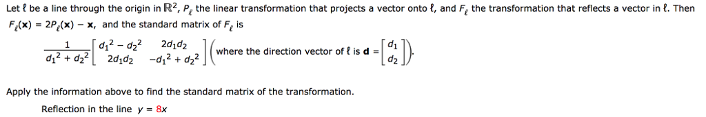 Solved Let & be a line through the origin in R2, Pe the | Chegg.com