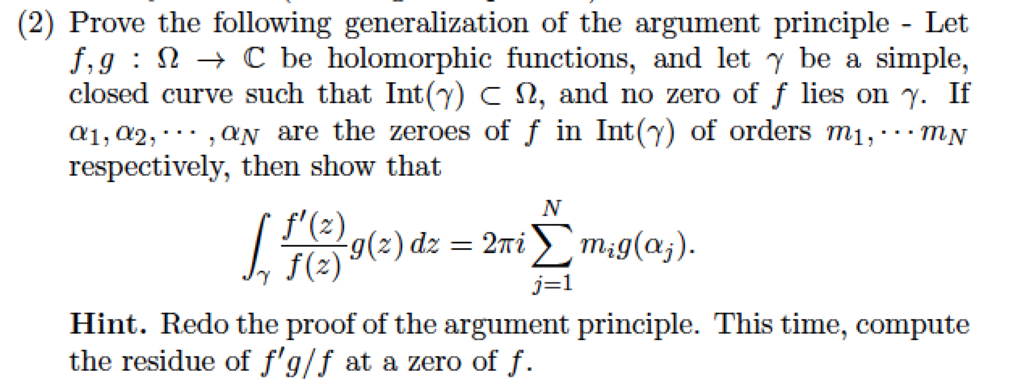 Prove the following generalization of the argument | Chegg.com