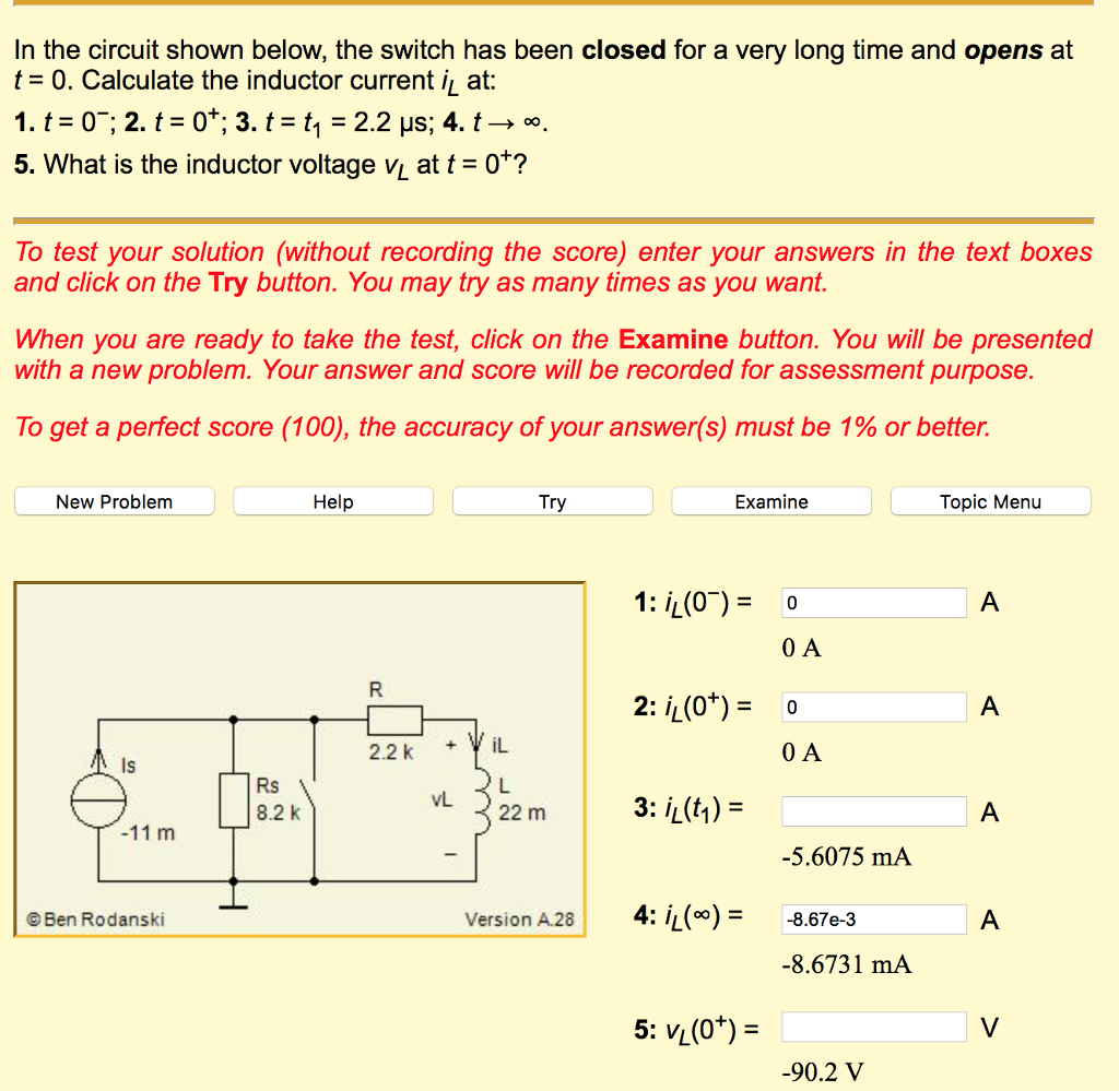 Solved In the circuit shown below, the switch has been | Chegg.com