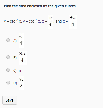 Solved Find the area enclosed by the given curves. y = | Chegg.com