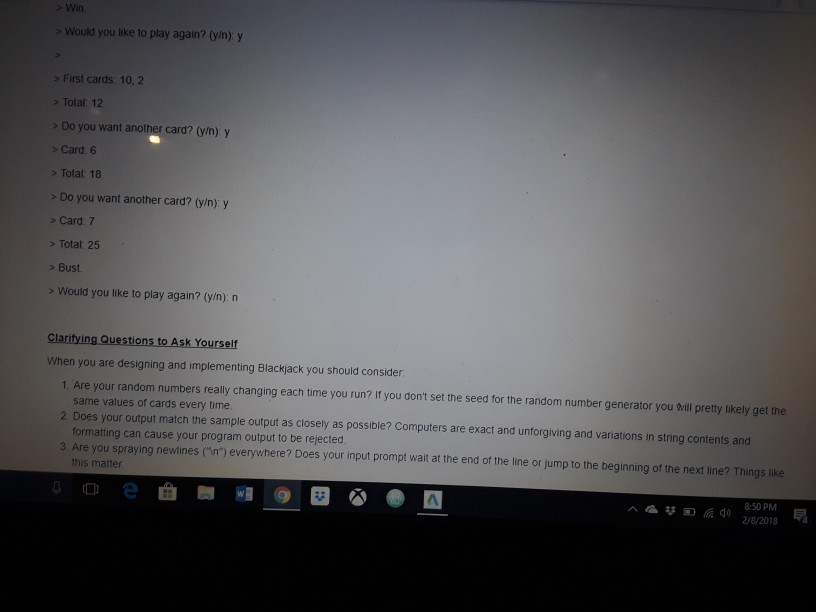 Solved In the card game named 'Blackjack players get two | Chegg.com