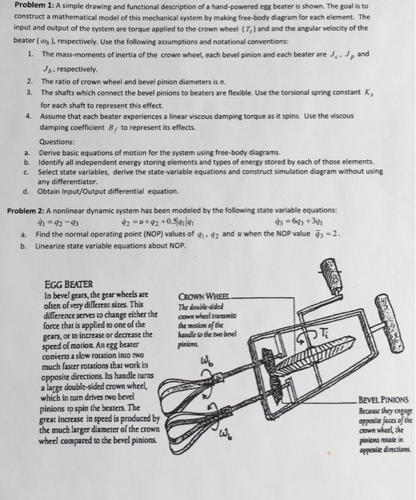 Solved A simple drawing and functional description of a | Chegg.com