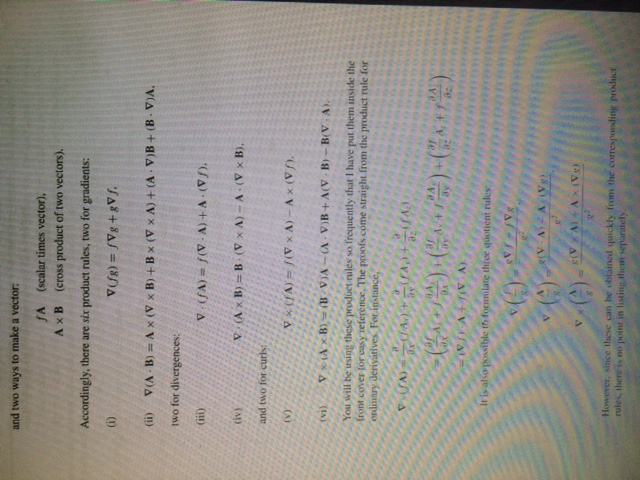Solved 1) VECTOR CALCULUS PROOFS! Use the methods of | Chegg.com