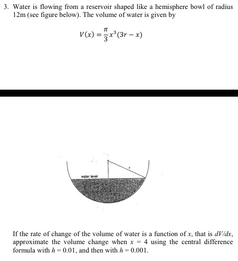 Solved Water is flowing from a reservoir shaped like a | Chegg.com