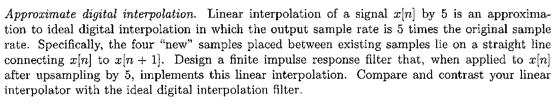 Approximate digital interpolation. Linear | Chegg.com
