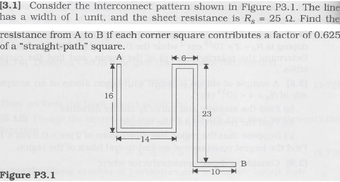 Solved [3.1] Consider the interconnect pattern shown in | Chegg.com