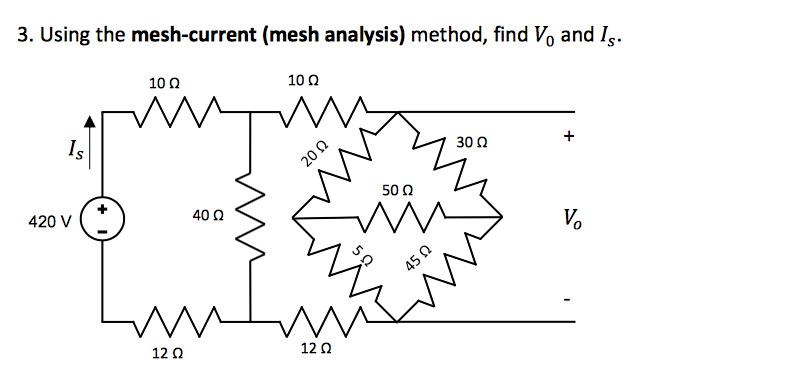 Solved 3. Using the mesh-current (mesh analysis) method, | Chegg.com