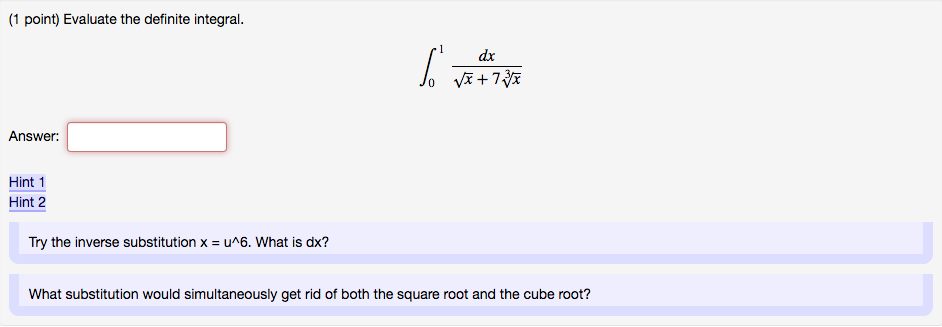 Solved Evaluate the definite integral. Integral^1_0 | Chegg.com