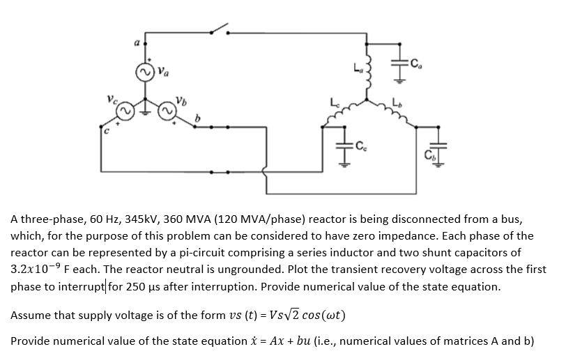 Solved A three-phase, 60 Hz, 345kV, 360 MVA (120 MVA/phase) | Chegg.com
