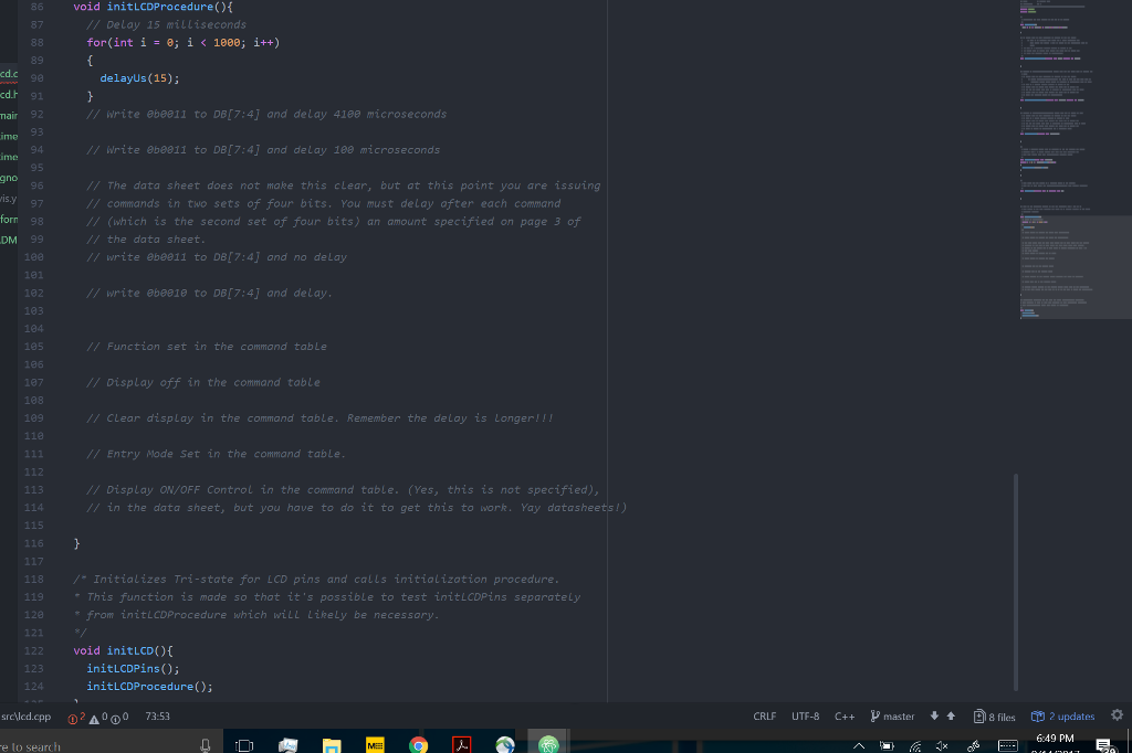 Solved Have to create these LCD functions, I have provided | Chegg.com