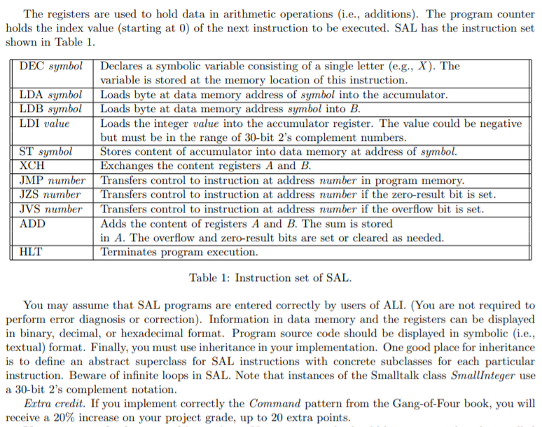 This project is about building an Assembly Language | Chegg.com